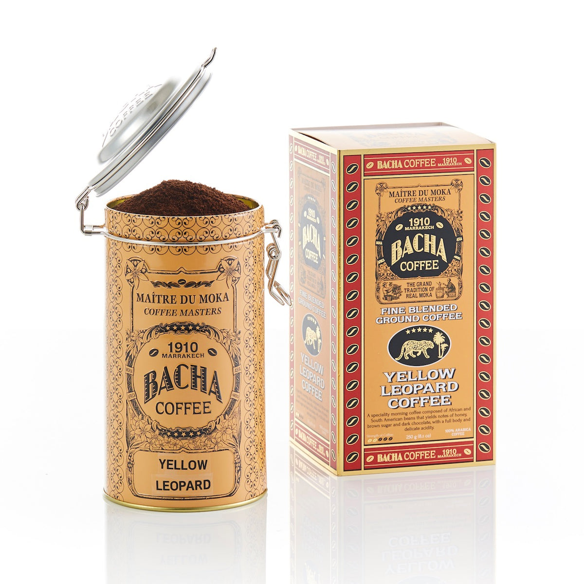 Yellow Leopard Coffee (gemahlen) - Autograph Kanister – Arabica Coffee ...